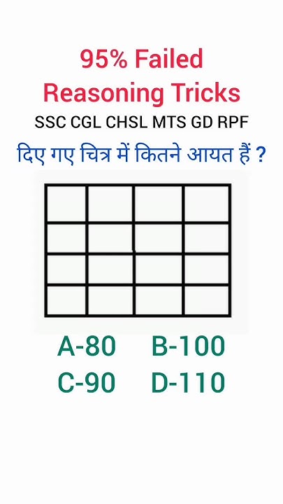 Counting Figures Reasoning | Rectangles Counting Reasoning | #countingfigures #ssc #cgl #mts # ...