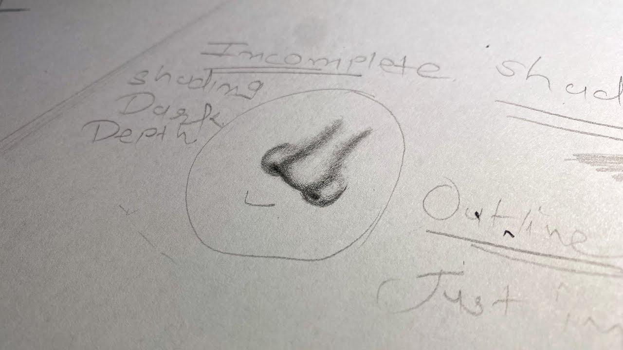 How to make nose for beginners? 👃 🏻 step by step in a easy way ☺️ #art ...