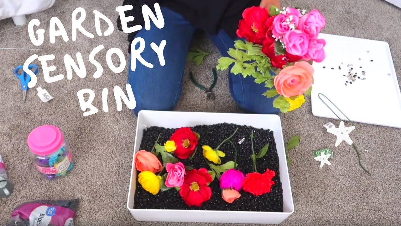 Make a Sensory Bin with Me | Morning Basket Activity | Garden Theme ...