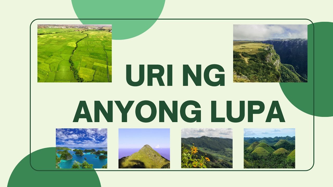 Anyong Lupa Anyong Lupa At Anyong Tubig School Project Format (ready