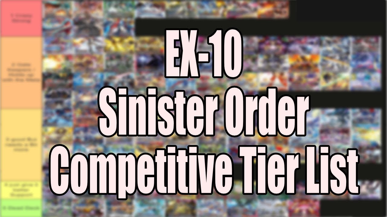 EX-10 Sinister Order Unlock the Villain Side Competitive Tier List | DIgimon Card Game - YouTube