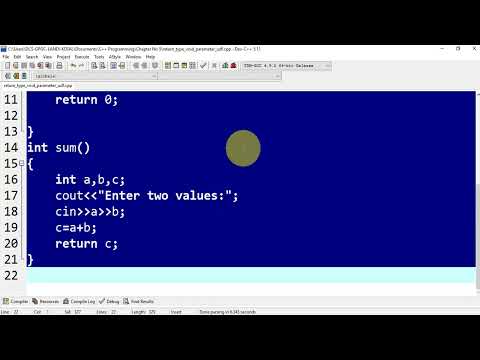 User Define Function| Function with return type and having arguments |Part-II - YouTube