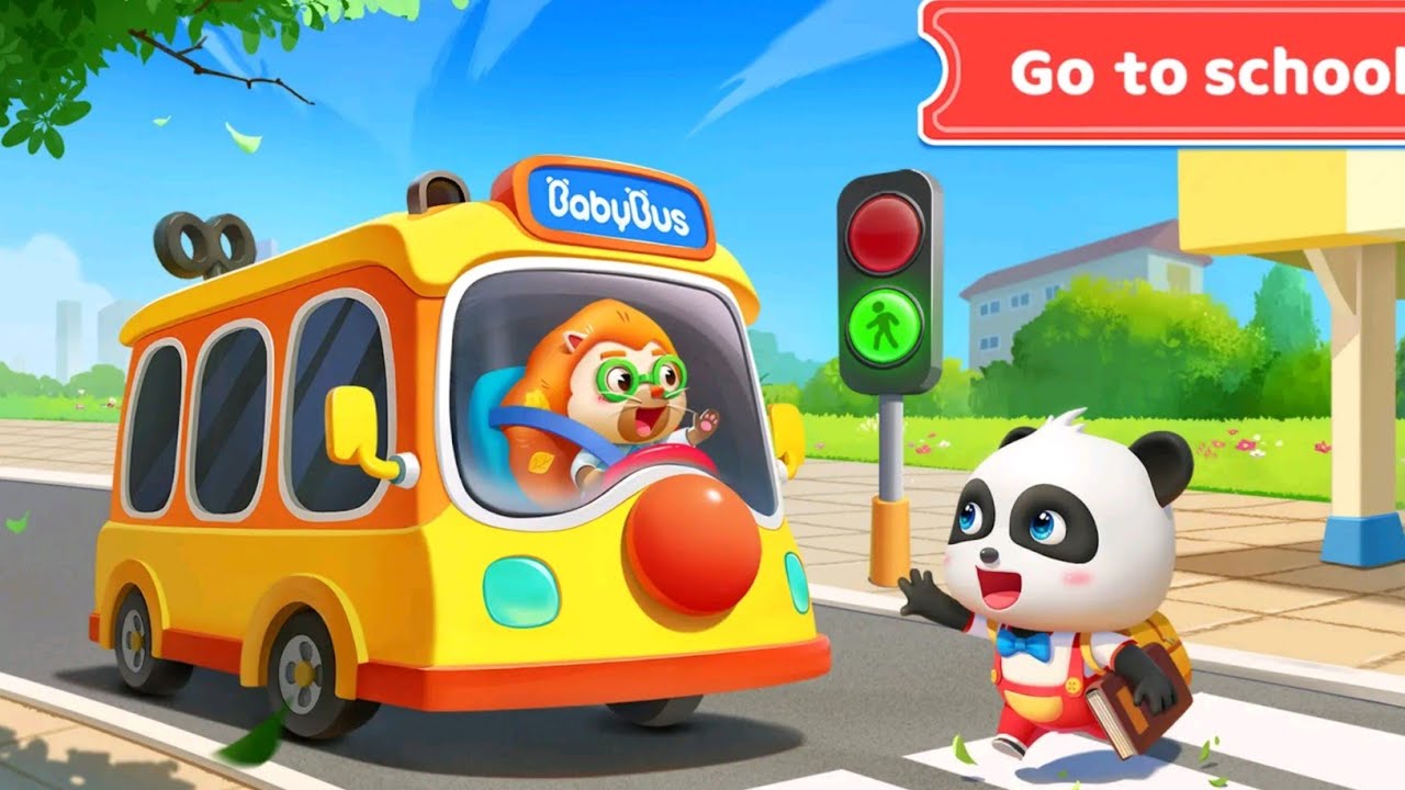 Become A Bus Driver And Pick Up All The Kids | Baby Panda's School Bus ...