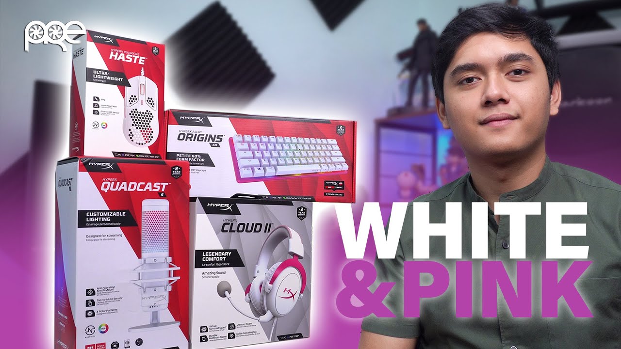 ALL WHITE AND PINK GAMING! - HyperX Gaming Peripherals Unboxing - YouTube
