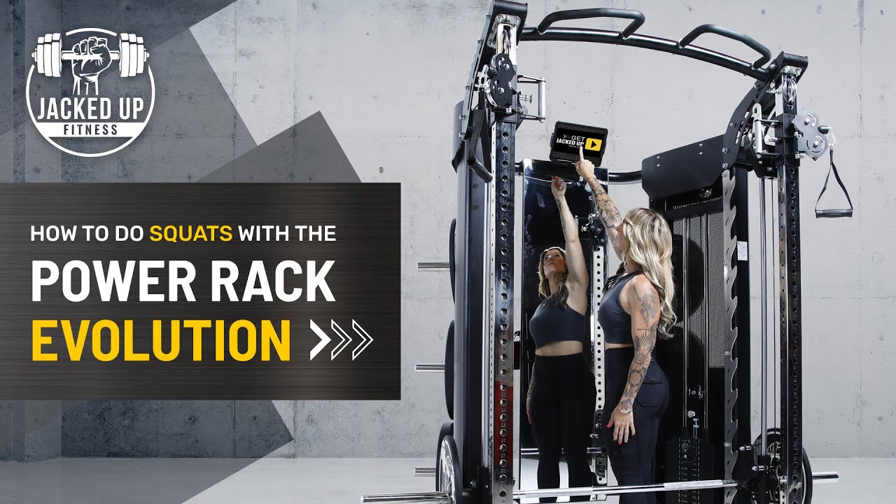 How to Do Squats with the Jacked Up Fitness Power Rack Evolution - YouTube