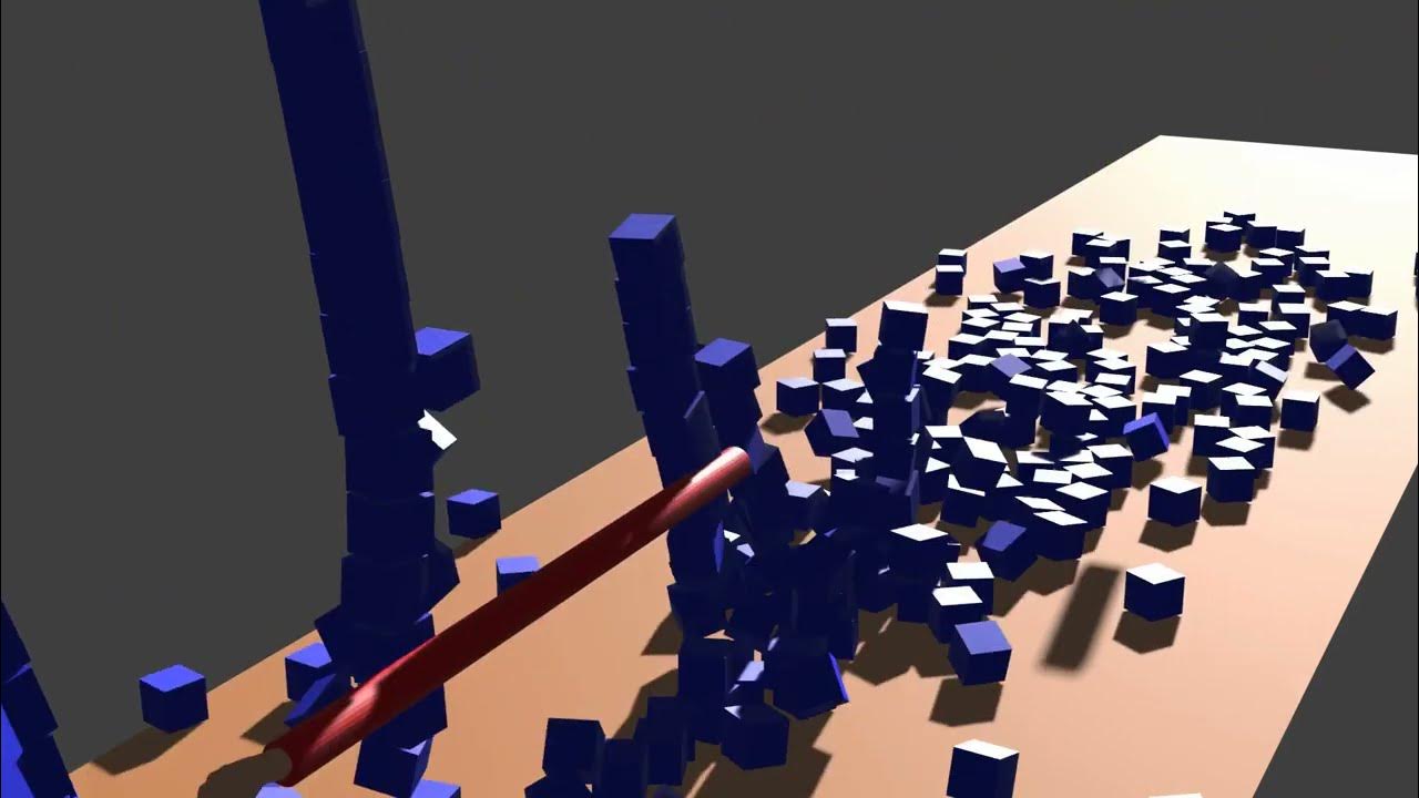 First test of Blender Physics Simulation - YouTube