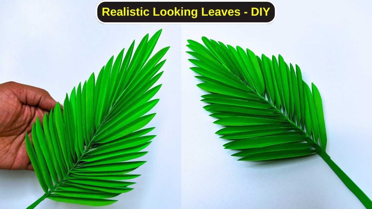 PAPER REALISTIC LEAVES | DIY Home Decor Ideas | Paper Leaves | Arts ...