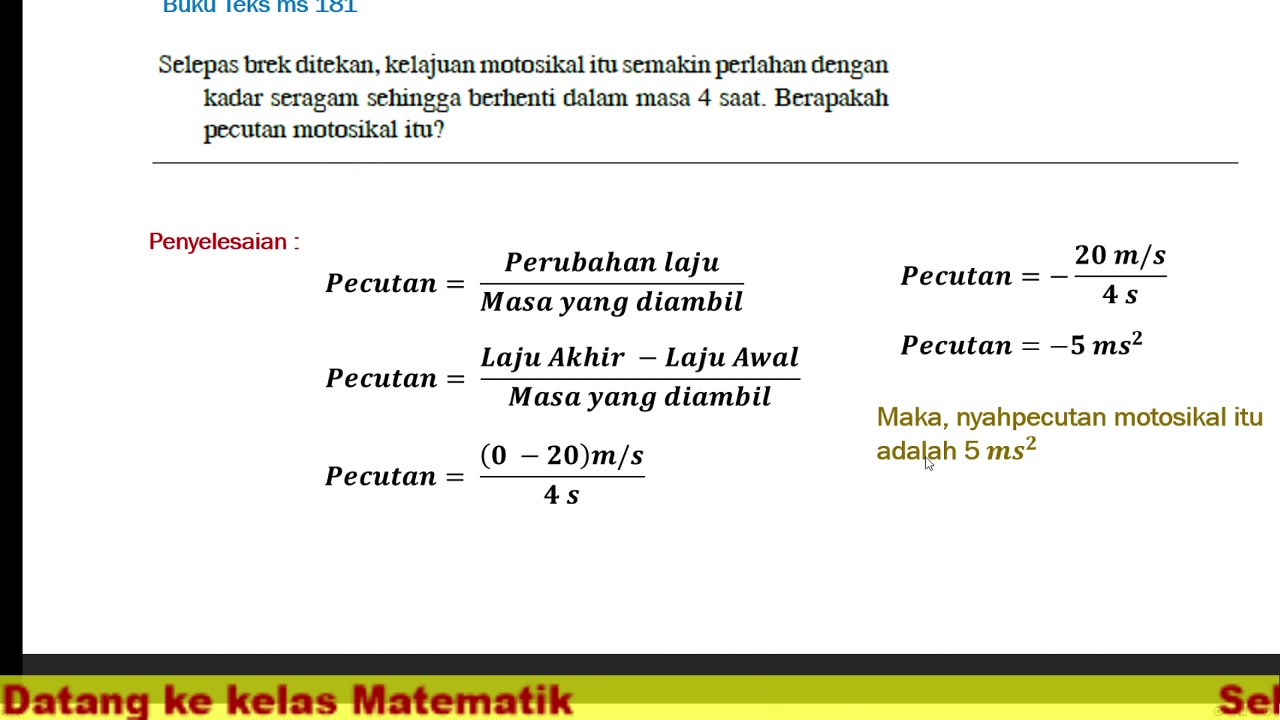 TINGKATAN 2 | BAB 9 | PECUTAN | - YouTube