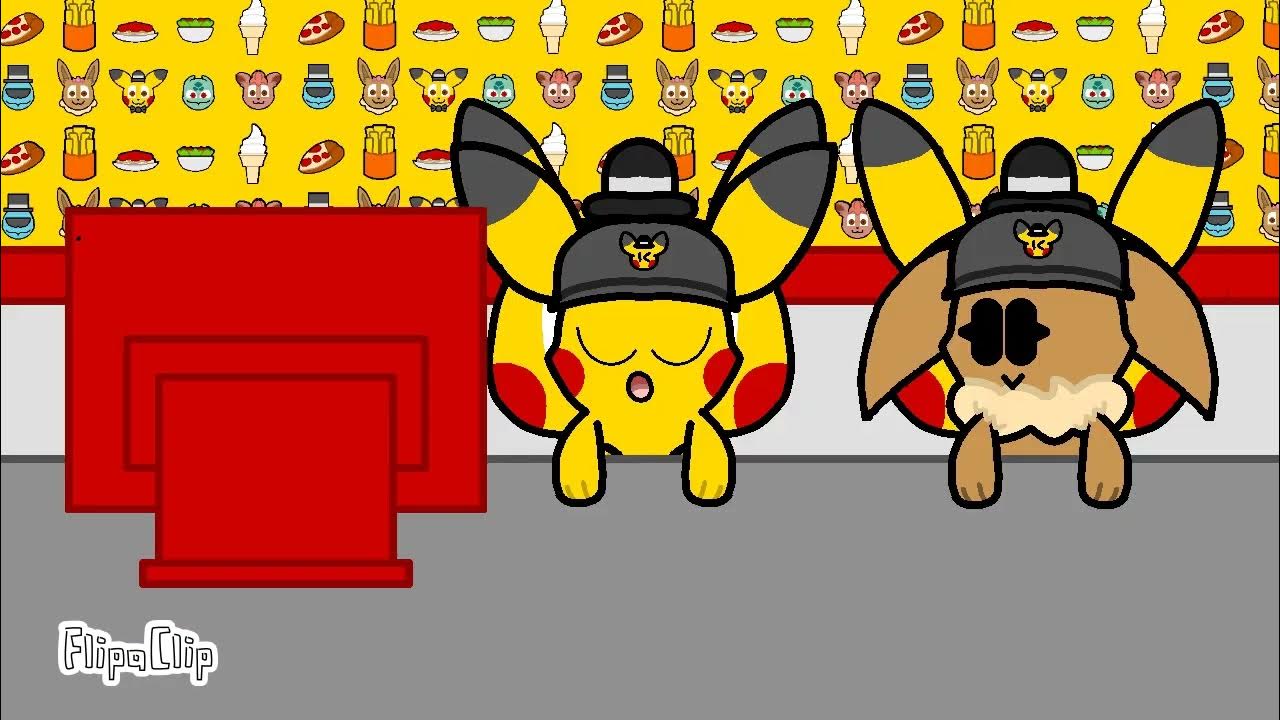 Pikachu and Eevee in Bolt's Pizza (Jumpscare Warning) - YouTube