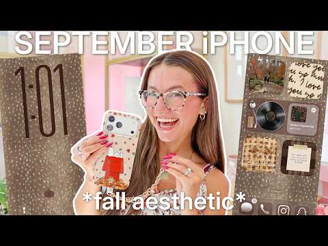 september iphone customization 🍂📱fall iOS 26 aesthetic theme tutorial!