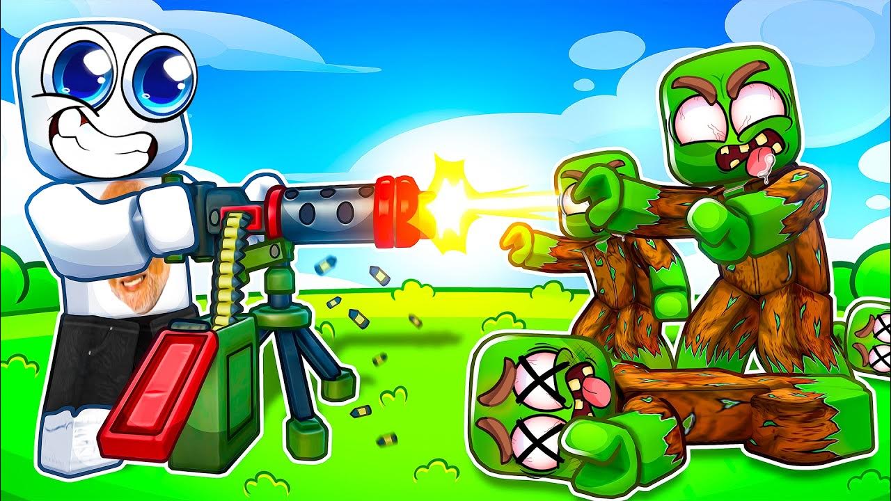Battling 99 Million Billion Zillion Zombies in Roblox - YouTube