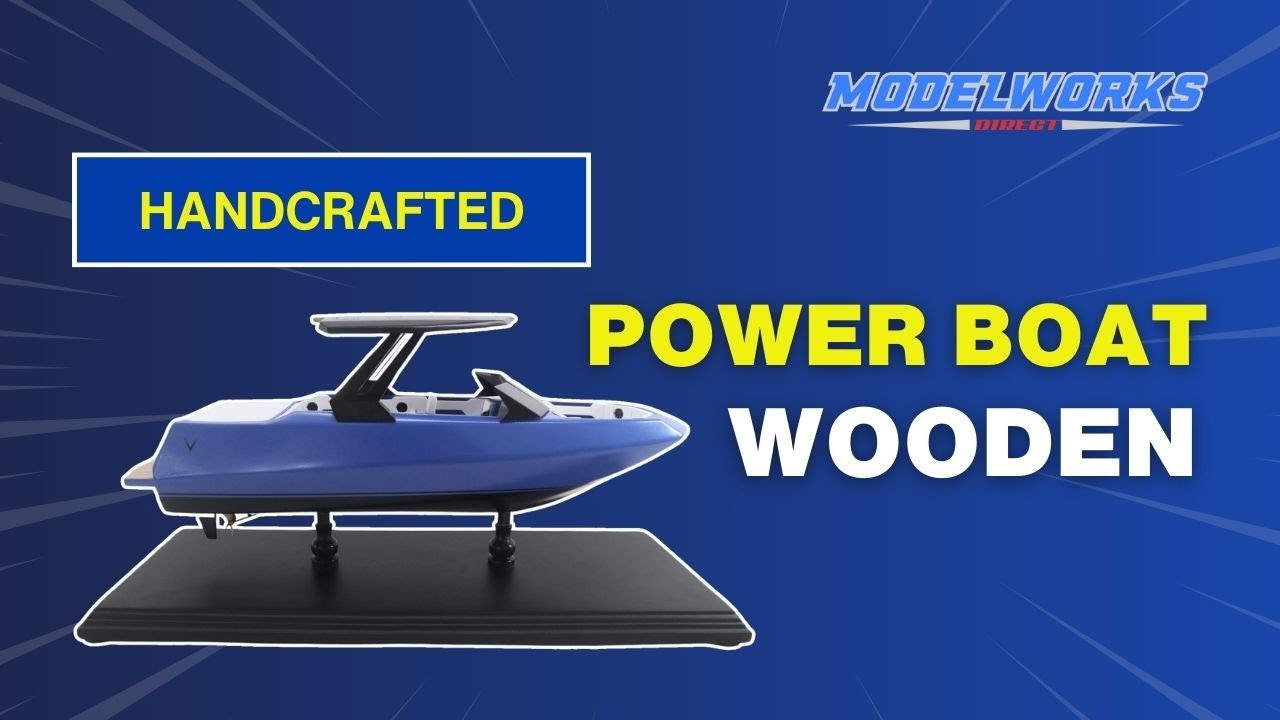 Sail in Style: Handcrafted Power Boat Wooden Model by ModelWorks Direct ...