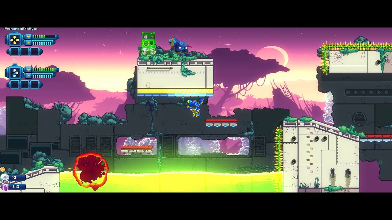 20XX - (Almost) Full Walkthrough - Ultrawide co-op gameplay [21:9 ...