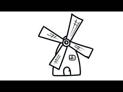 windmill drawing| How to draw windmill#ranieasydrawing - YouTube