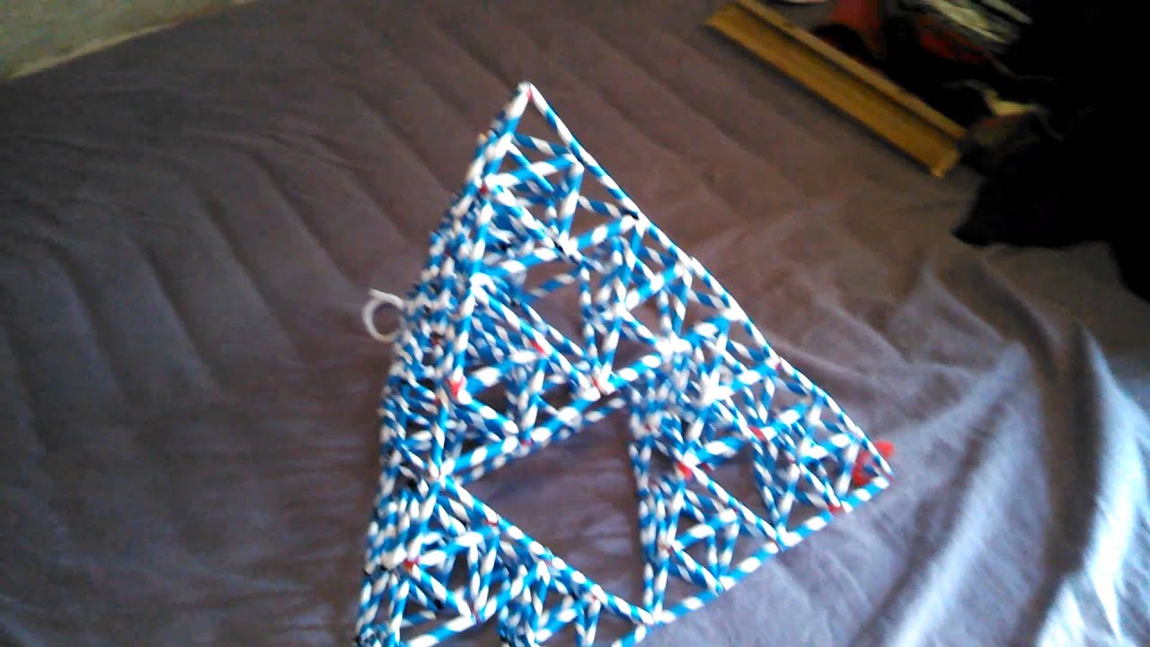 Tetrix fractal built from pipe cleaners and straws - YouTube