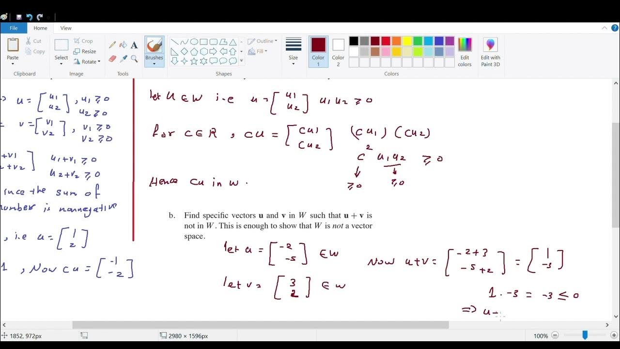 (sec4.1): Vector Spaces and Subspaces - YouTube
