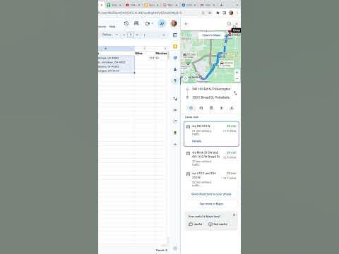 Find the Distance Between Addresses - Google Sheets #googlesheets - YouTube