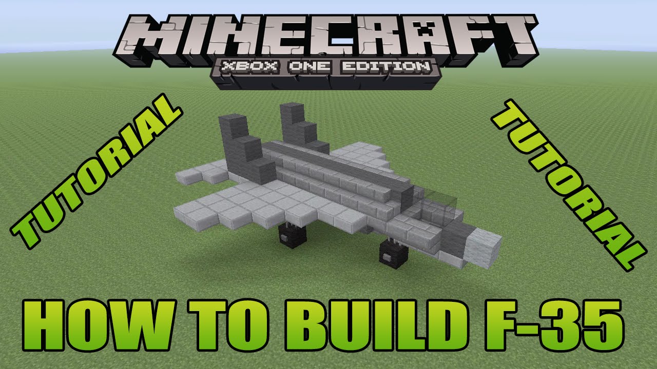 Minecraft Xbox Edition Tutorial How To Build F-35 Update Version - YouTube