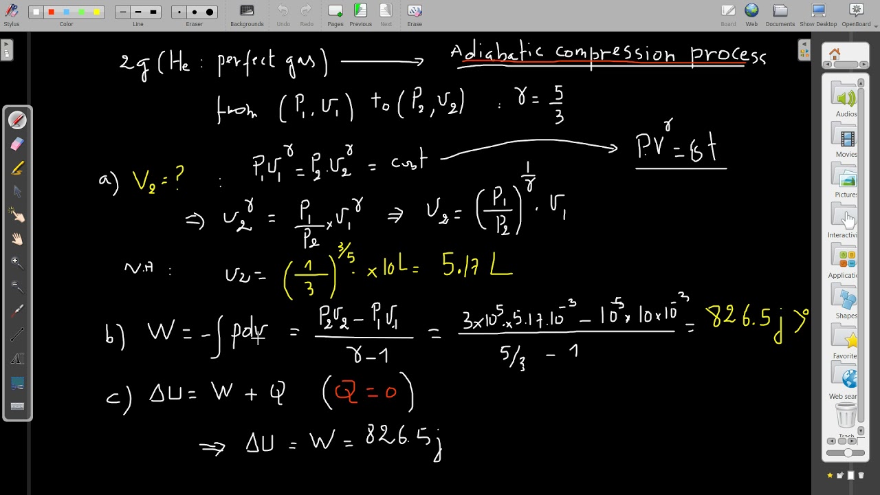 internal energy - adiabatic process - YouTube