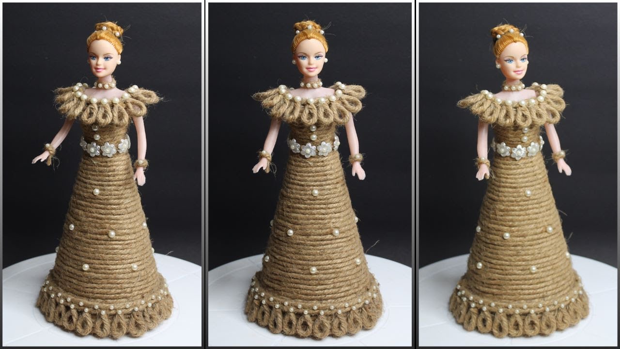 Trendy Warrior Princess Barbie Decoration Using Jute | Barbie Doll ...