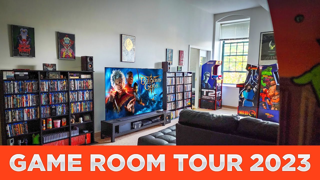 My Game Room Tour 2023 - Mixing Modern and Vintage! - YouTube