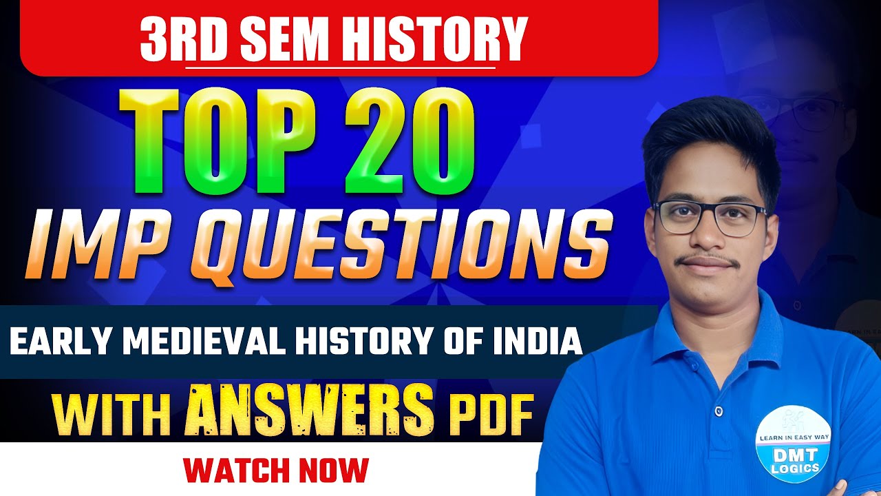 3rd sem History imps || Early medieval History Imps || 3rd sem degree ...