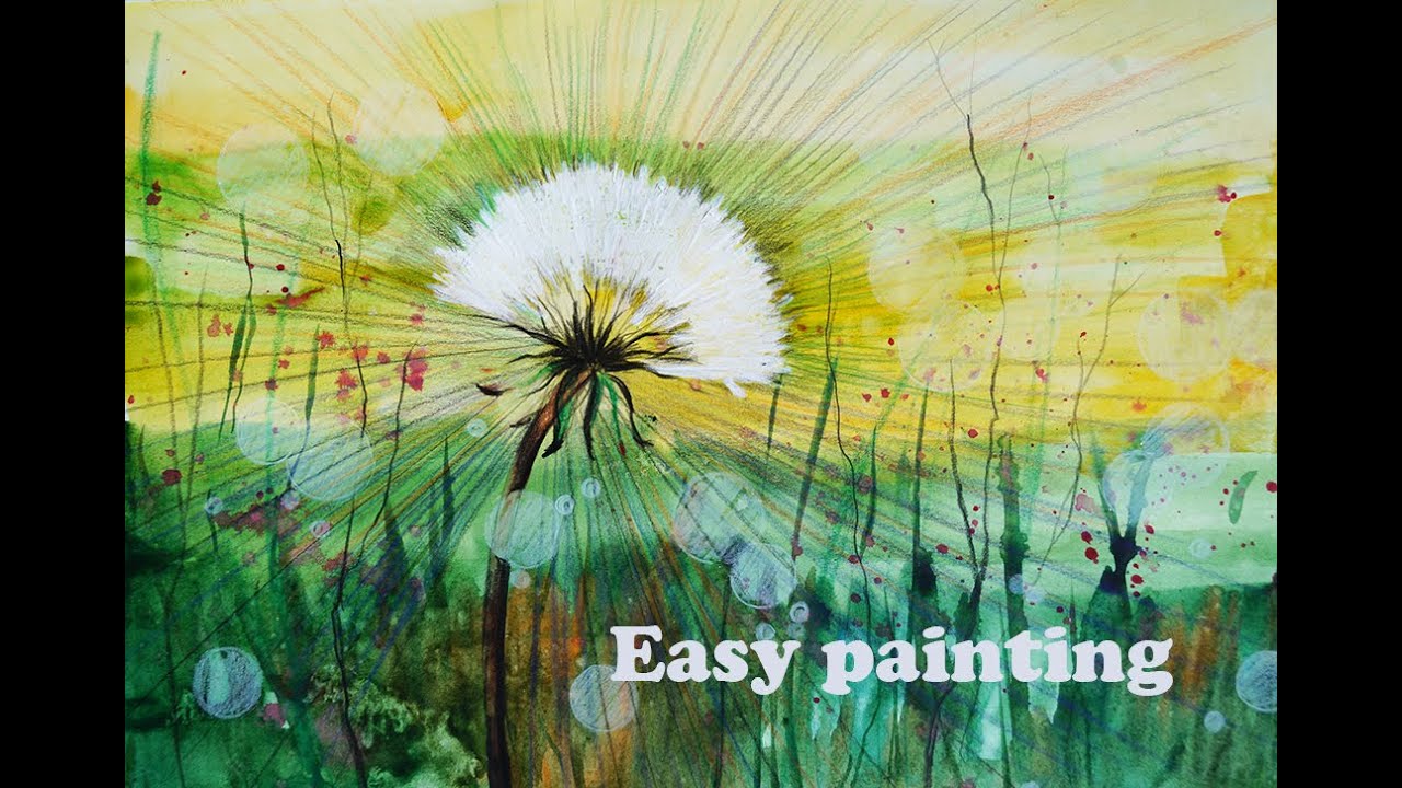 Malen Pusteblume - Painting Dandelion - YouTube