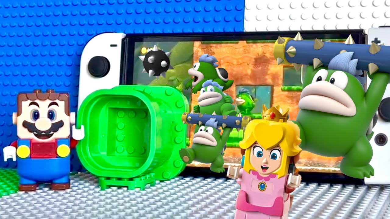 Spike traps Peach and Lego Mario enters the Nintendo Switch game to ...