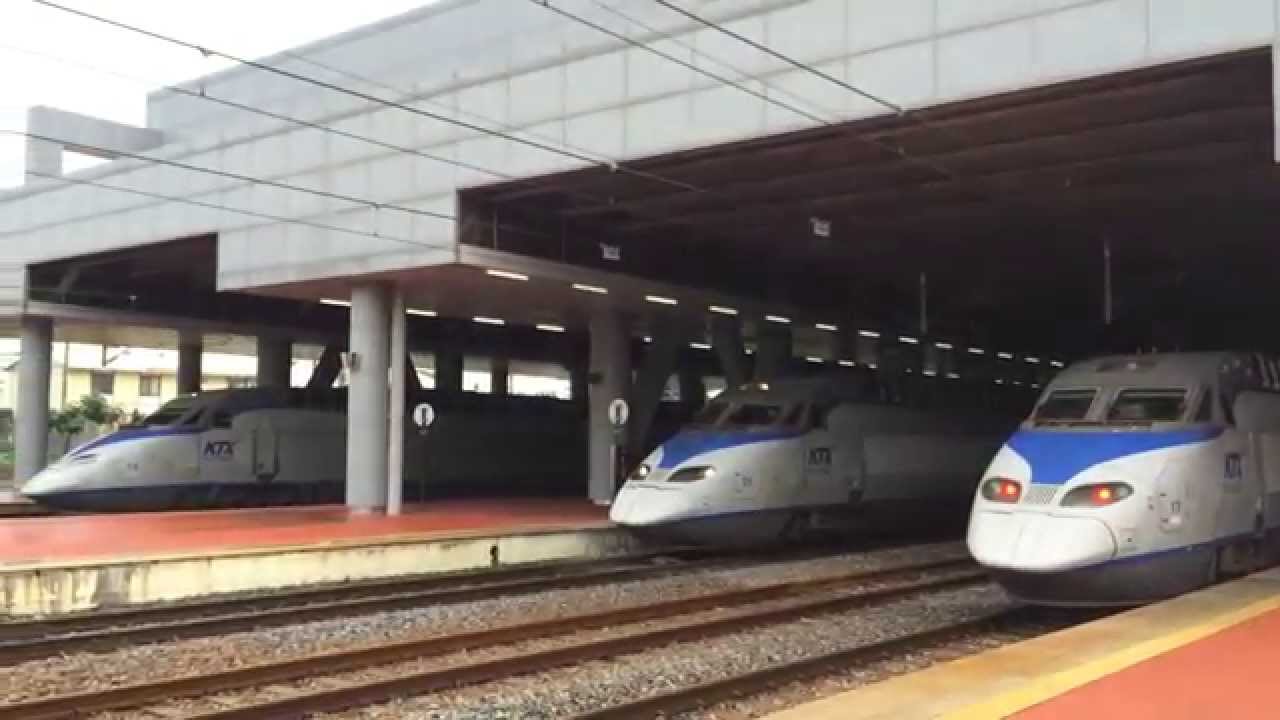【韓国】 釜山駅のKTX KTX of Busan Station, South Korea (2014.7) - YouTube