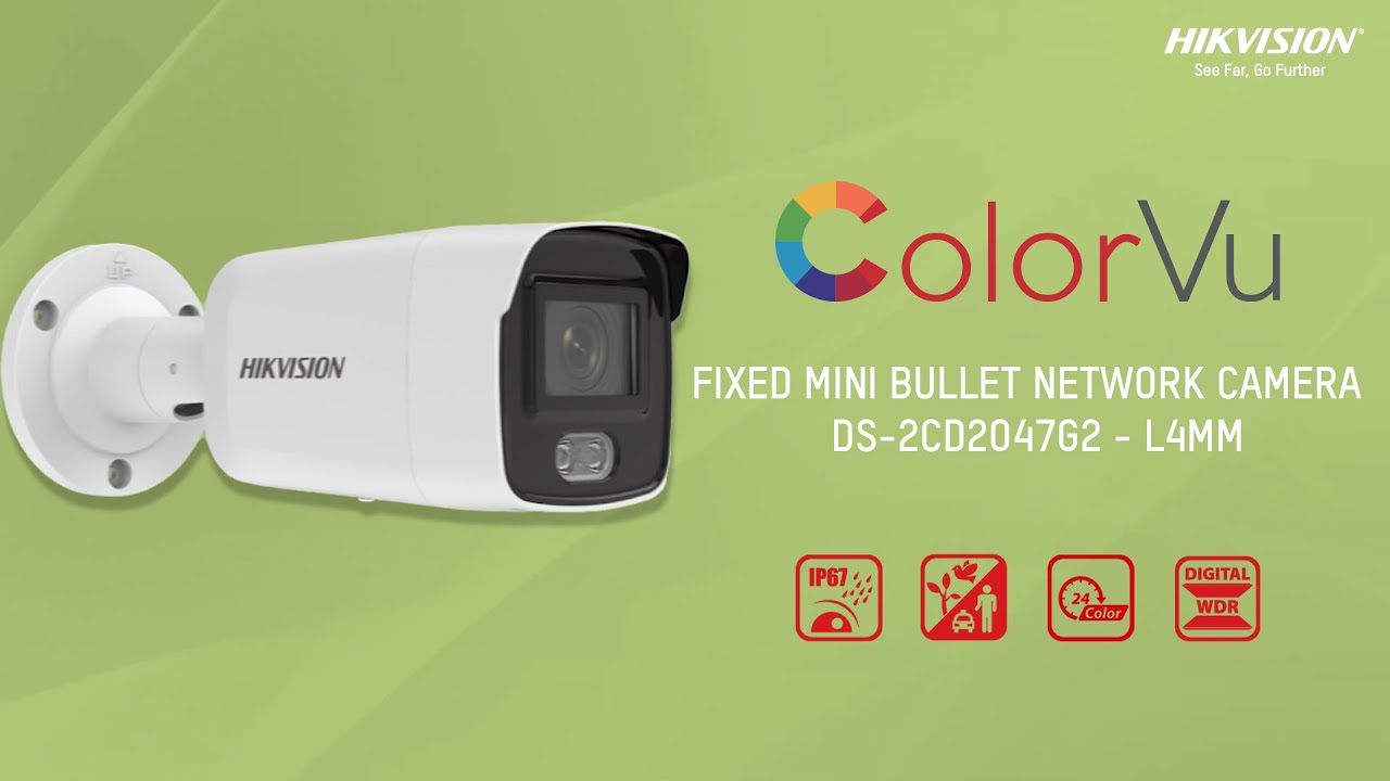 Hikvision ColorVu Mini Bullet Network Camera - DS-2CD2O47G2 - L 4MM ...
