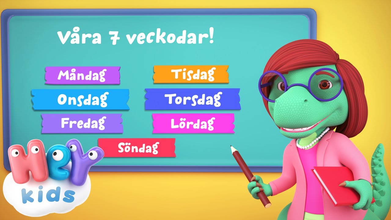 Veckodagar sång 📅 Veckans dagar | HeyKids - Barnprogram Svenska - YouTube