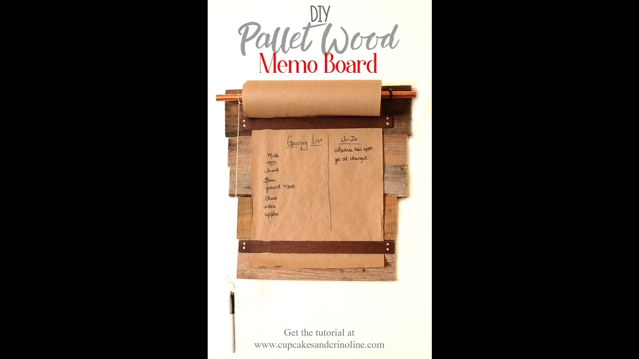 DIY Pallet Wood Memo Board - YouTube
