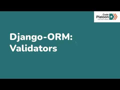 2 Django ORM Validators and Serializers - YouTube