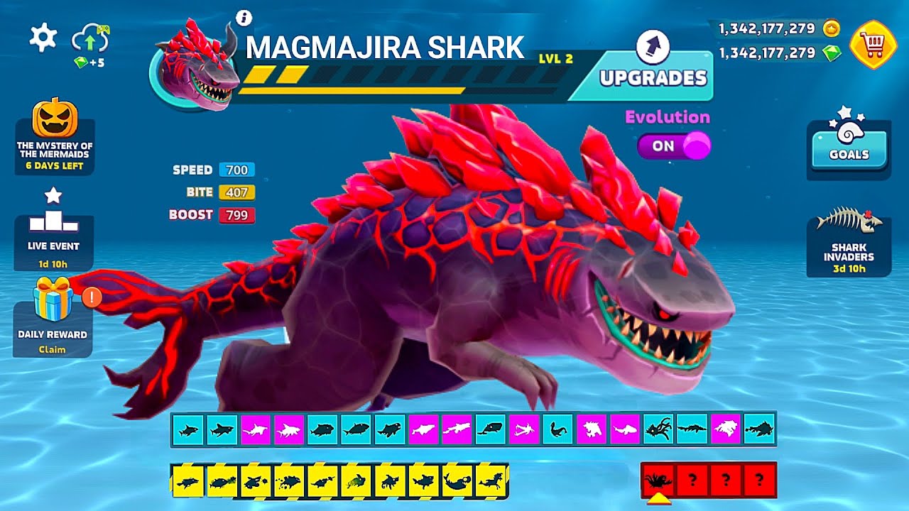 MAGMAJIRA SHARK (KAIJU SHARK) GAMEPLAY - BIG SHARK - UNLOCKED ALL ...