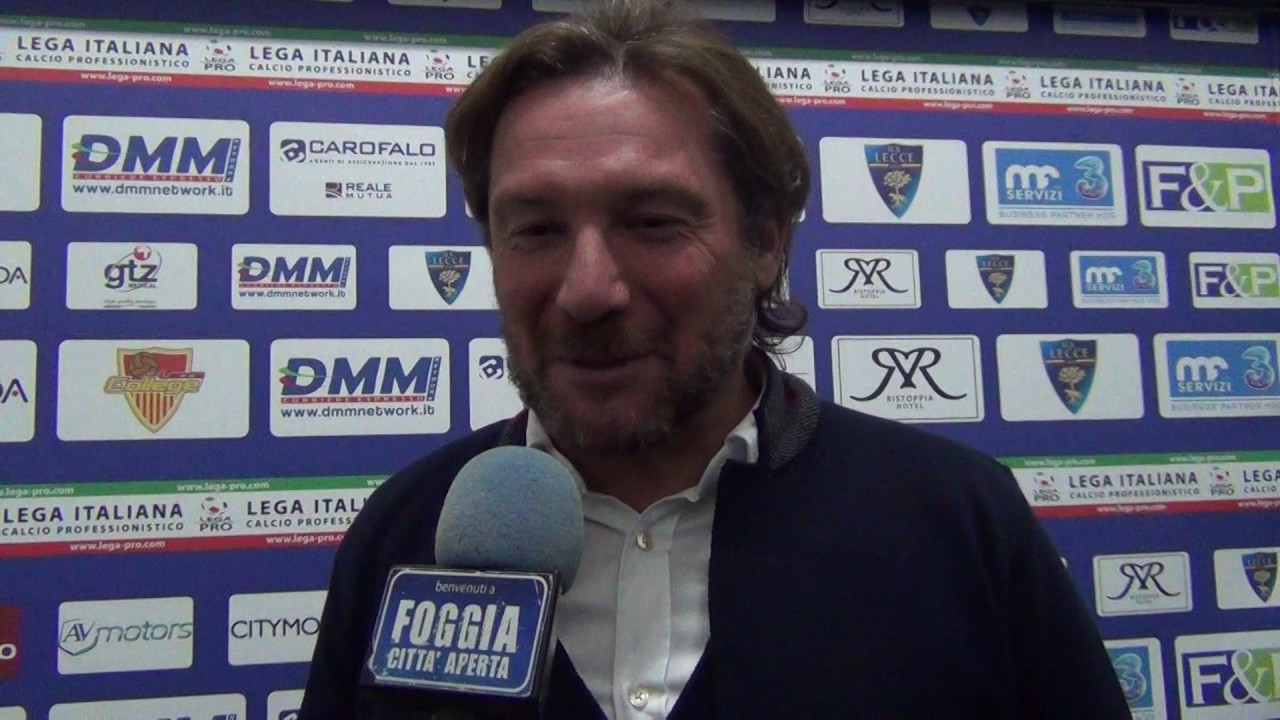 Lecce – Foggia, l'intervista all'allenatore Giovanni Stroppa - YouTube