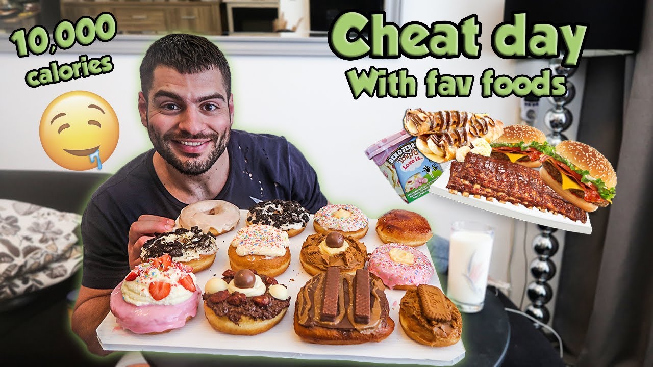 RAW 10,000 CALORIE CHEAT DAY WITH MY FAVORITE FOODS (ALL HOME MADE ...