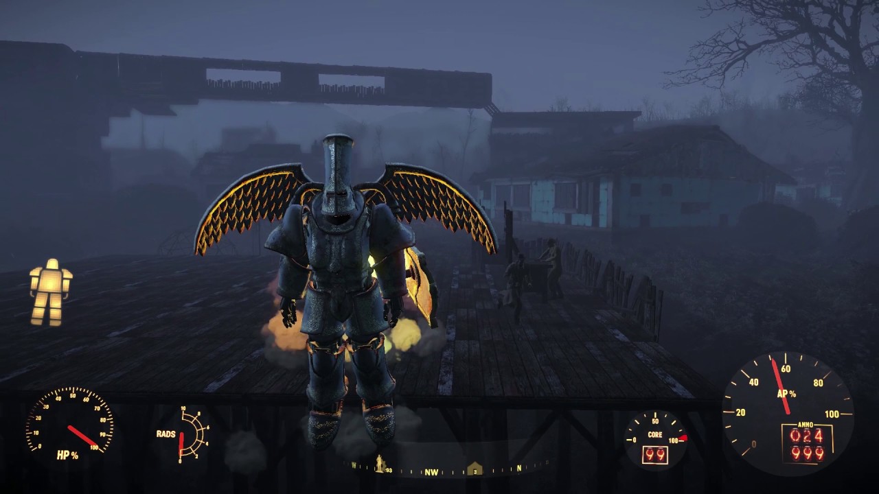 Fallout 4 Mods XM50 Rifle and Knight Power Armor - YouTube