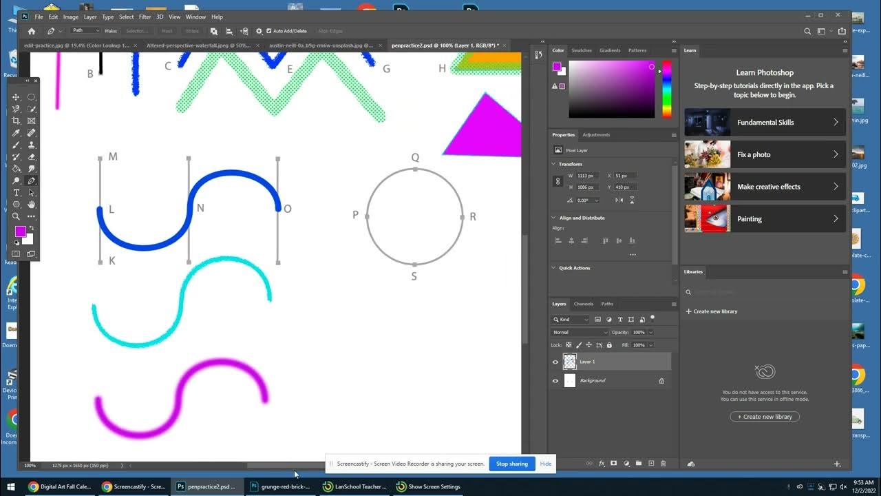 Pen Tool Practice Class Demo Part 2 - YouTube