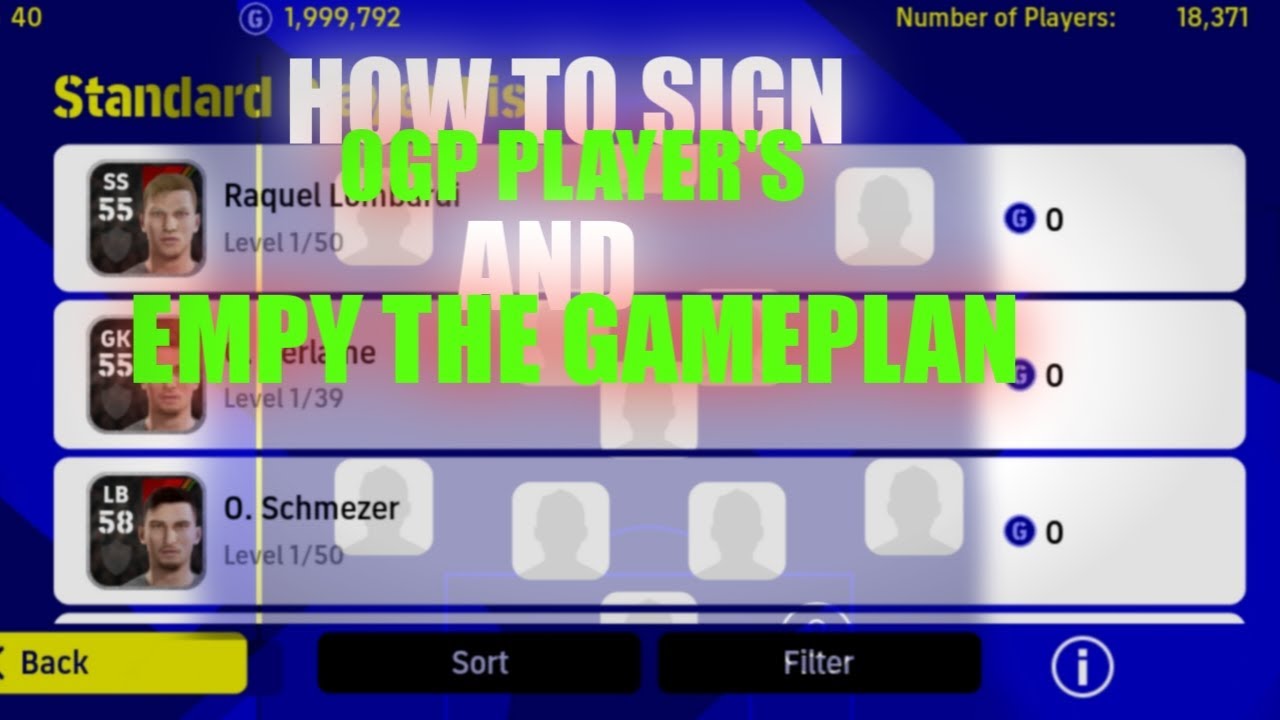 HOW TO SIGN 0GP PLAYER'S AND EMPTY THE GAMEPLAN - YouTube