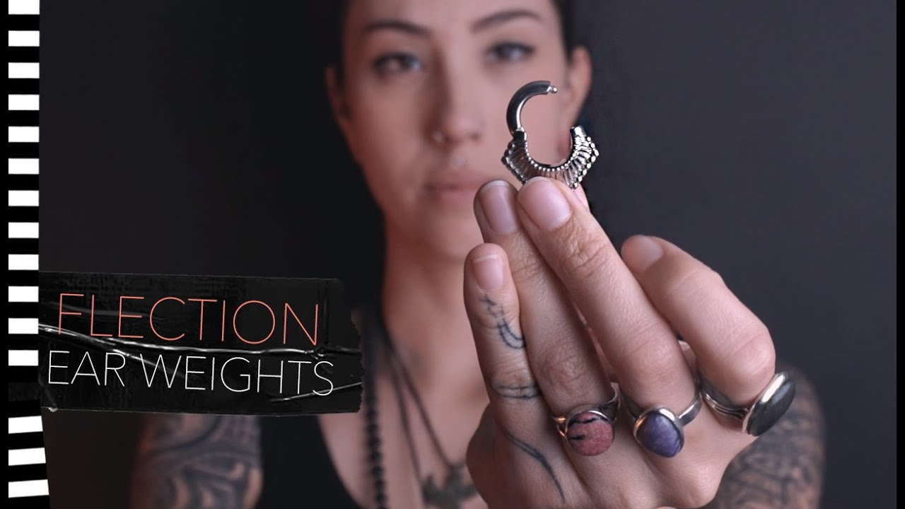 Silver Flection Ear Weights | UrbanBodyJewelry.com - YouTube