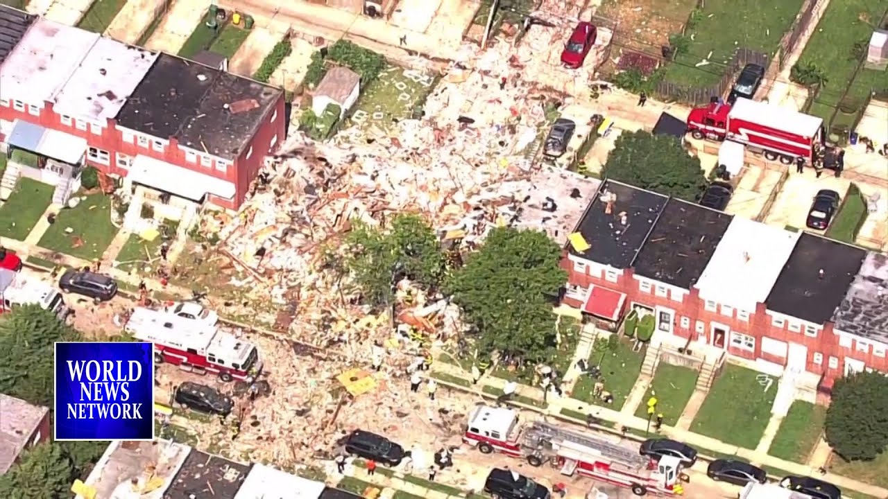 Major explosion destroys Baltimore homes - YouTube