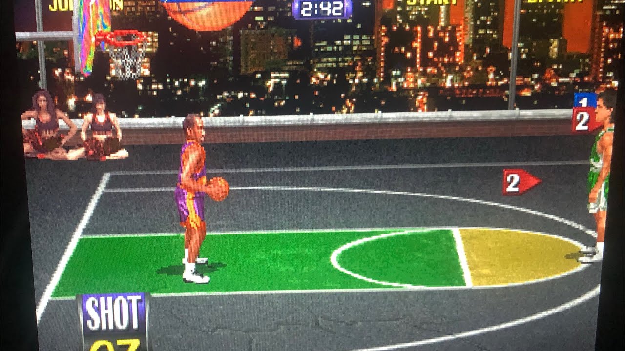 NBA Hang Time ( Arcade 1up ) New Rooftop Code Full Game Suns vs Sonics - YouTube