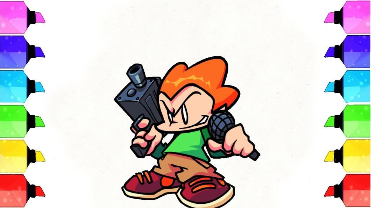 How to draw PICO vs. Friday Night Funkin'(FNF) - YouTube