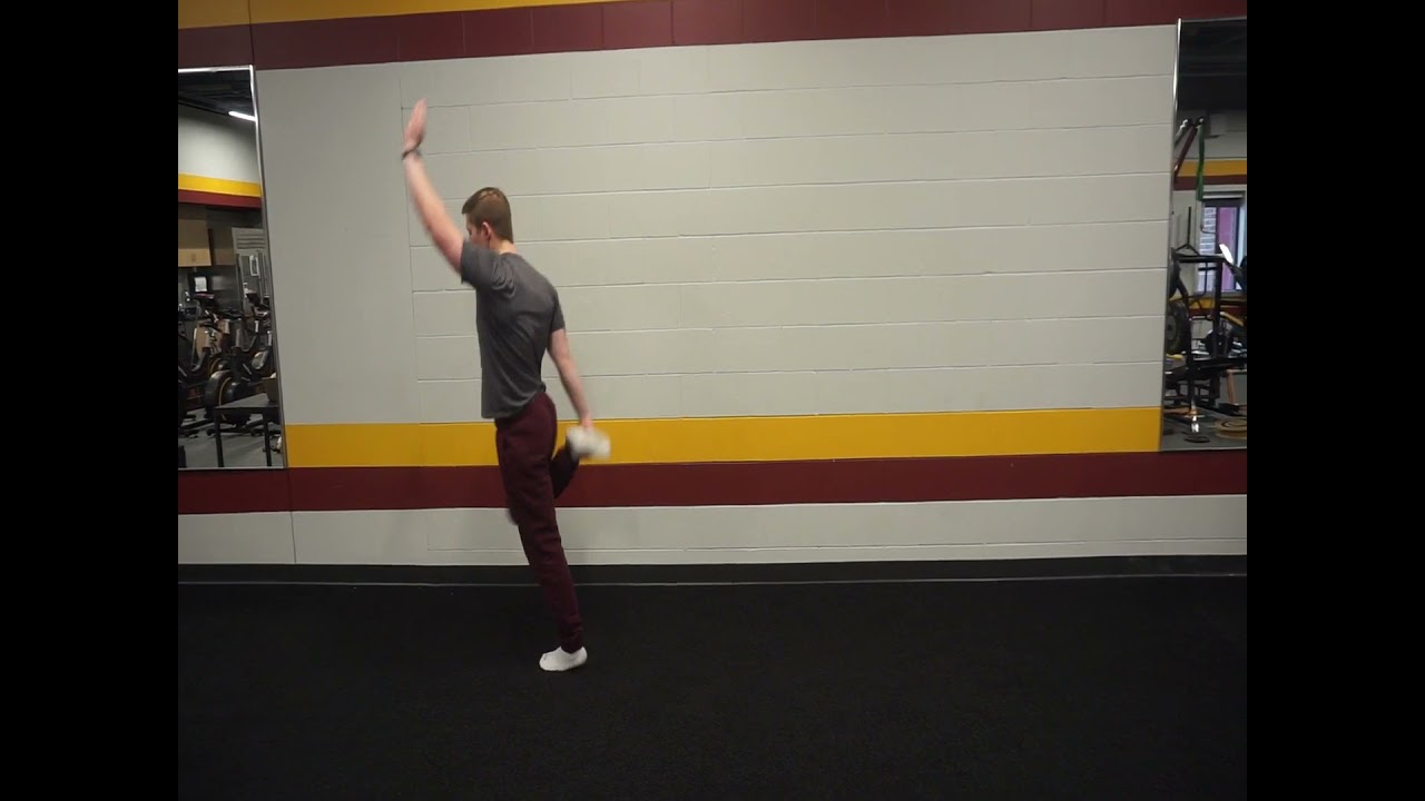 Forward Walk with Quad Pull and Overhead Reach - YouTube