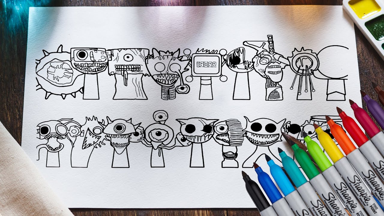Incredibox Sprunki Coloring Pages / How to Color ALL SPRUNKI Phase 6 ...
