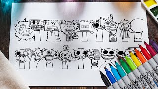 Incredibox Sprunki Coloring Pages New How To Color All Sprunki Phase 6 ...
