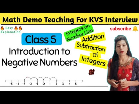 #kvs demo teaching of Math's||Topic-Integers(Introduction to negative ...