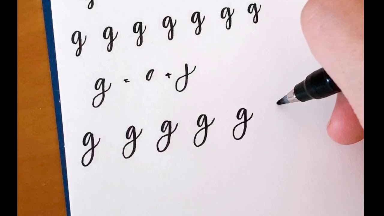 (SUB How to write letter G | Calligraphy tutorial for beginner - YouTube