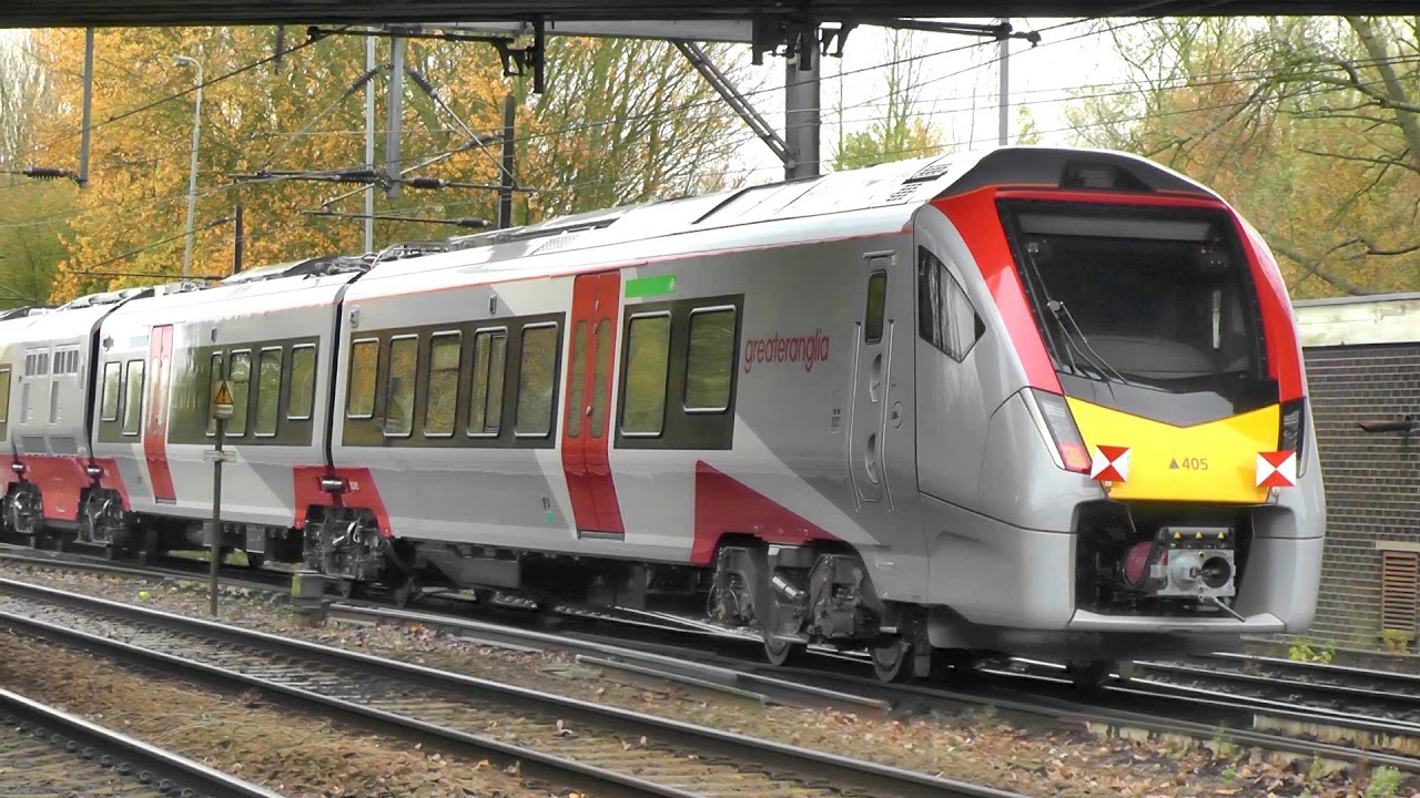 Class 755 405 arrives at Crown Point - YouTube