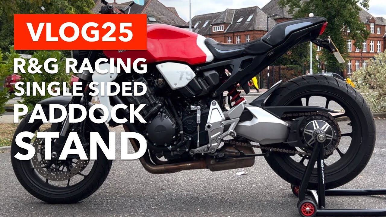 R&G Racing single sided PADDOCK STAND for the CB1000R - YouTube